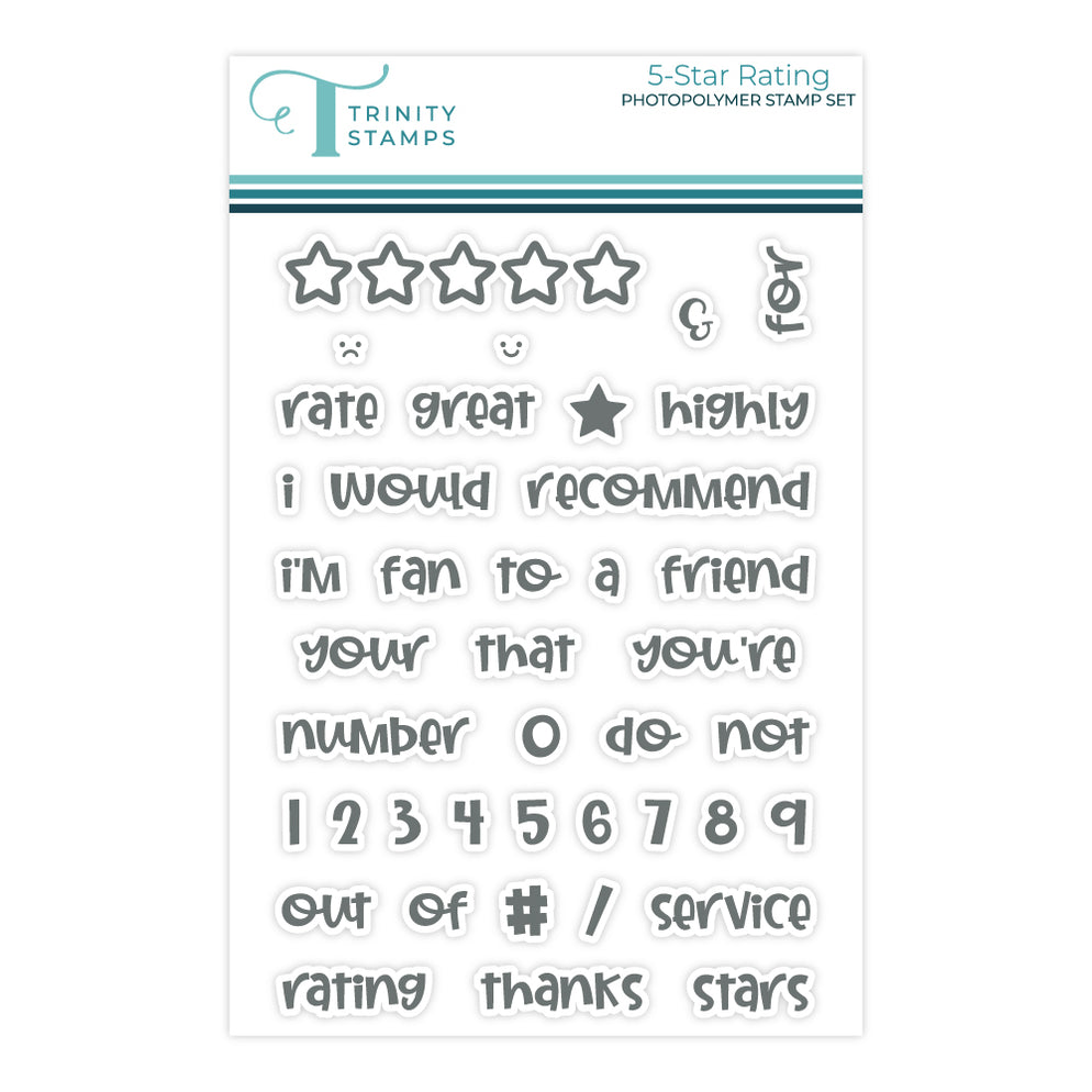 5-Star Rating 4x6 Stamp Set– Trinity Stamps