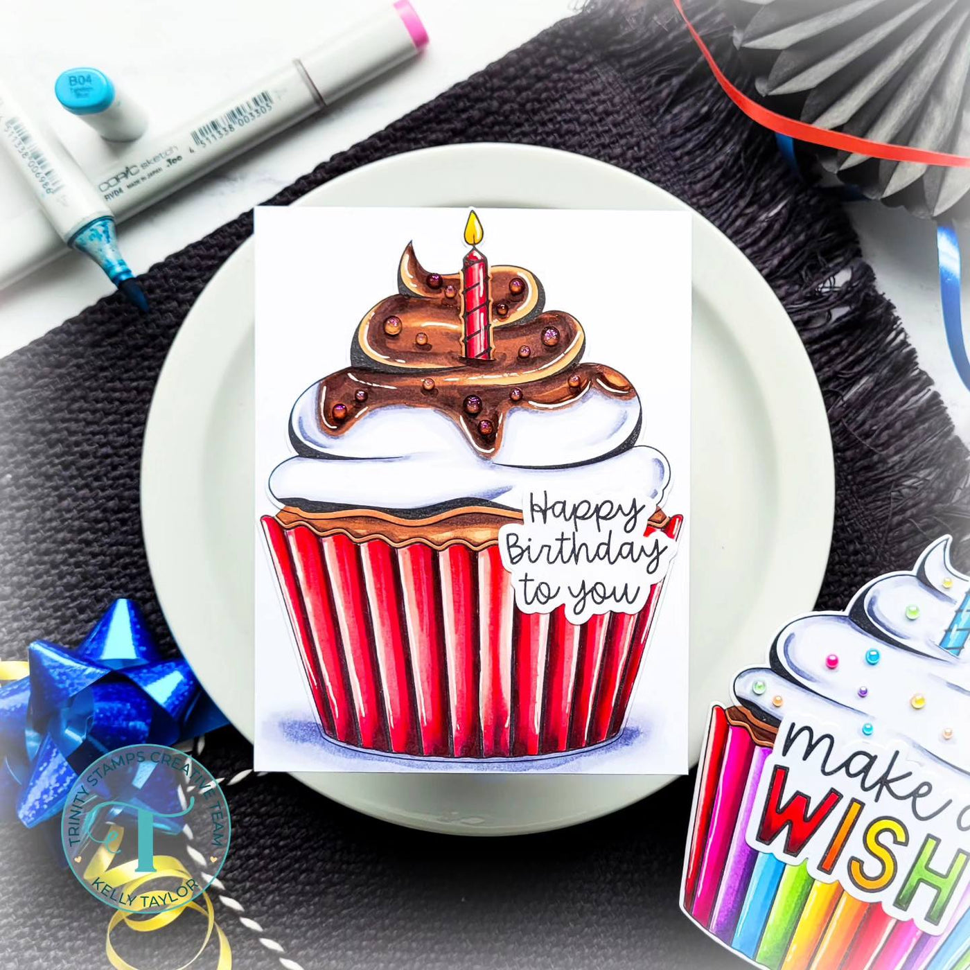 Hey, Cupcake 6x8 Stamp Set– Trinity Stamps