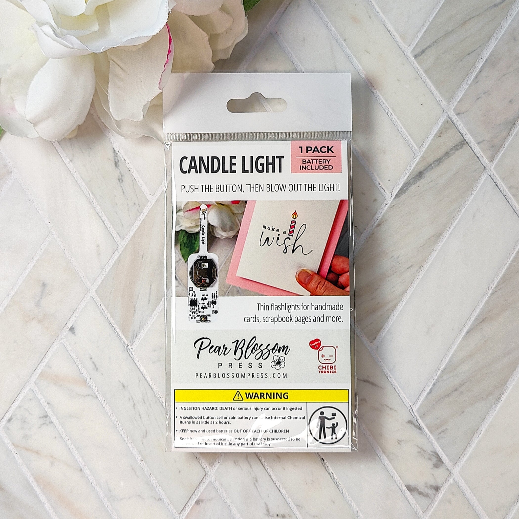Pearblossom Press Candle Light *The LED light you can blow out ...