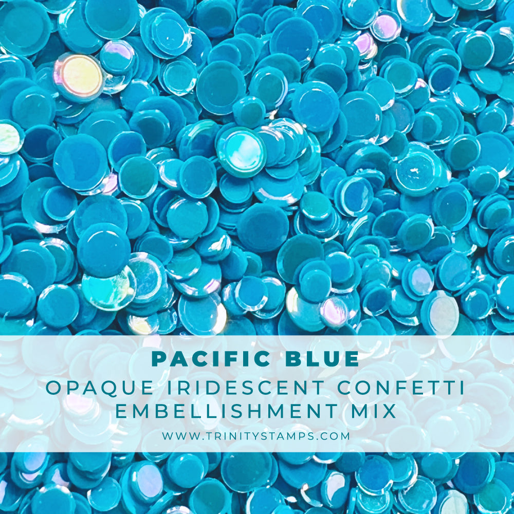 Pacific Blue Opaque Shine Confetti– Trinity Stamps