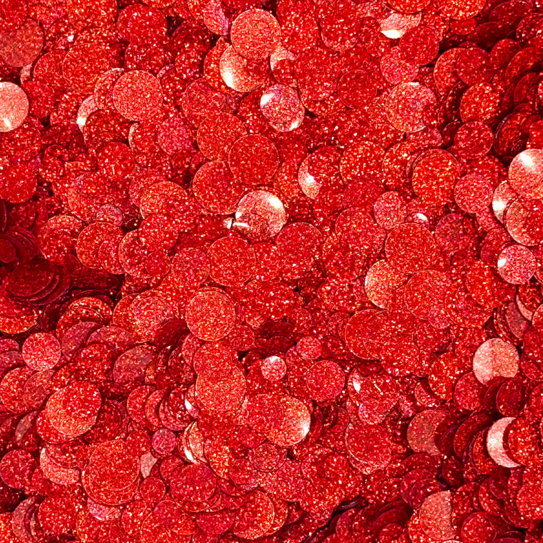 Ruby Red Sparkle Spots Confetti Embellishments– Trinity Stamps