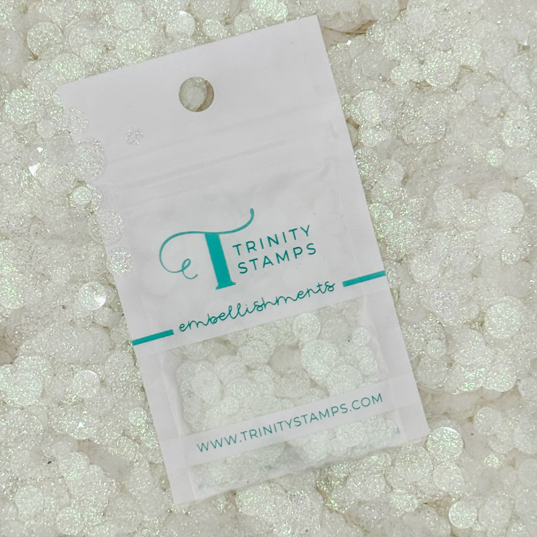 White Sparkle Spots Confetti Embellishments– Trinity Stamps