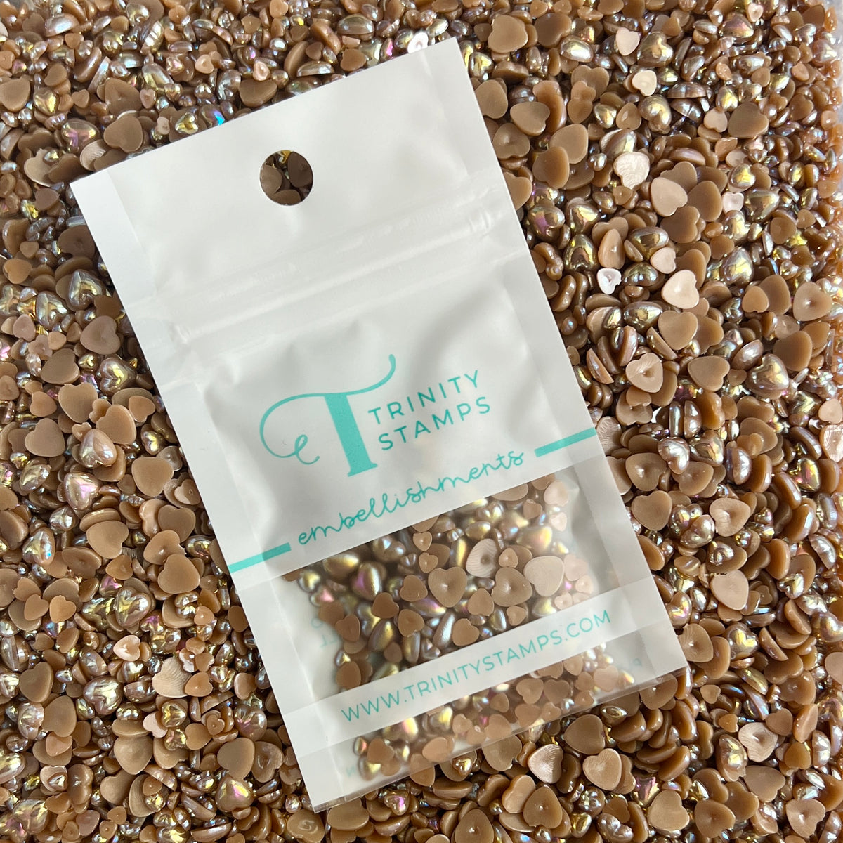 Sepia Heart Baubles– Trinity Stamps