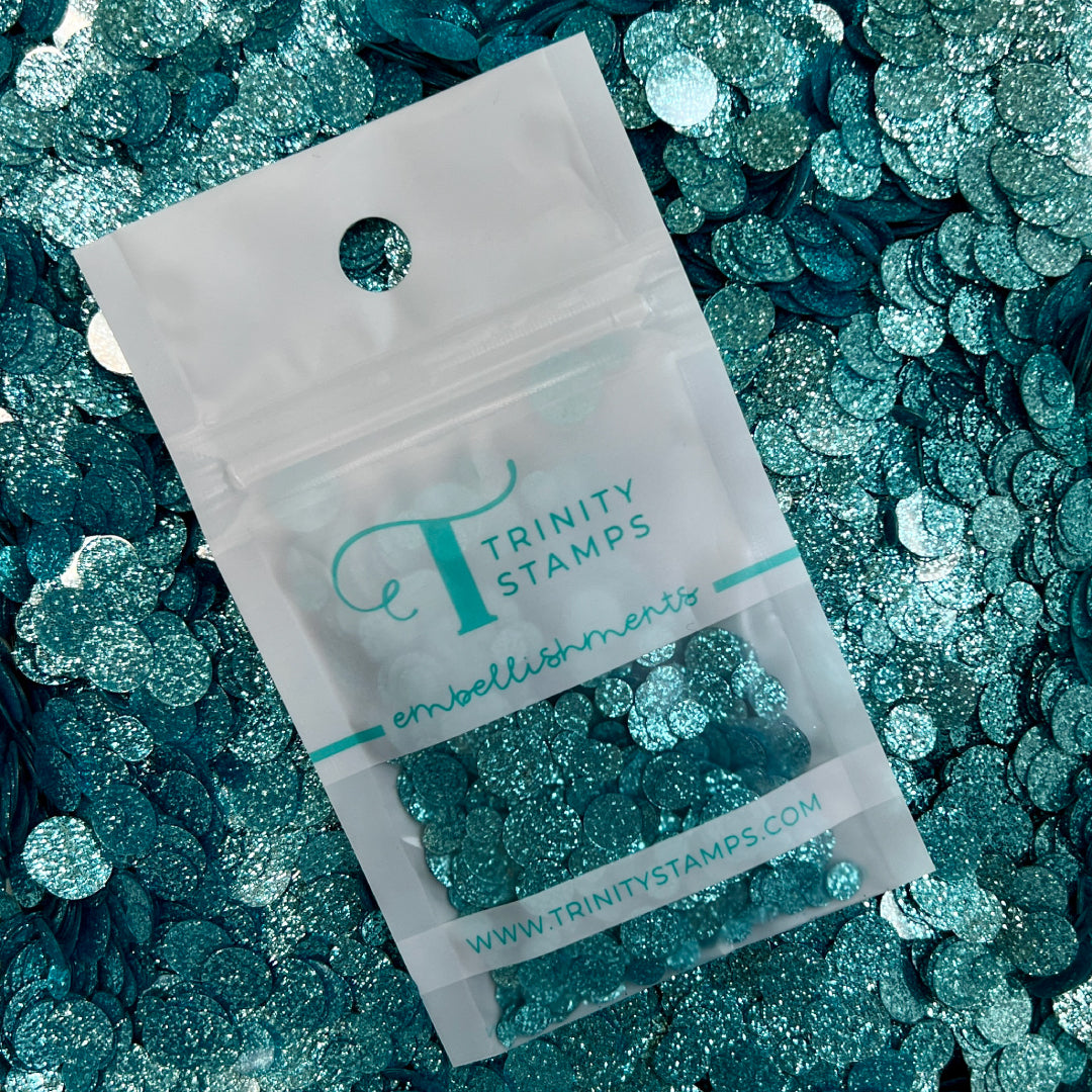 Celeste Sparkle Spots Flat Confetti Embellishment Mix– Trinity Stamps