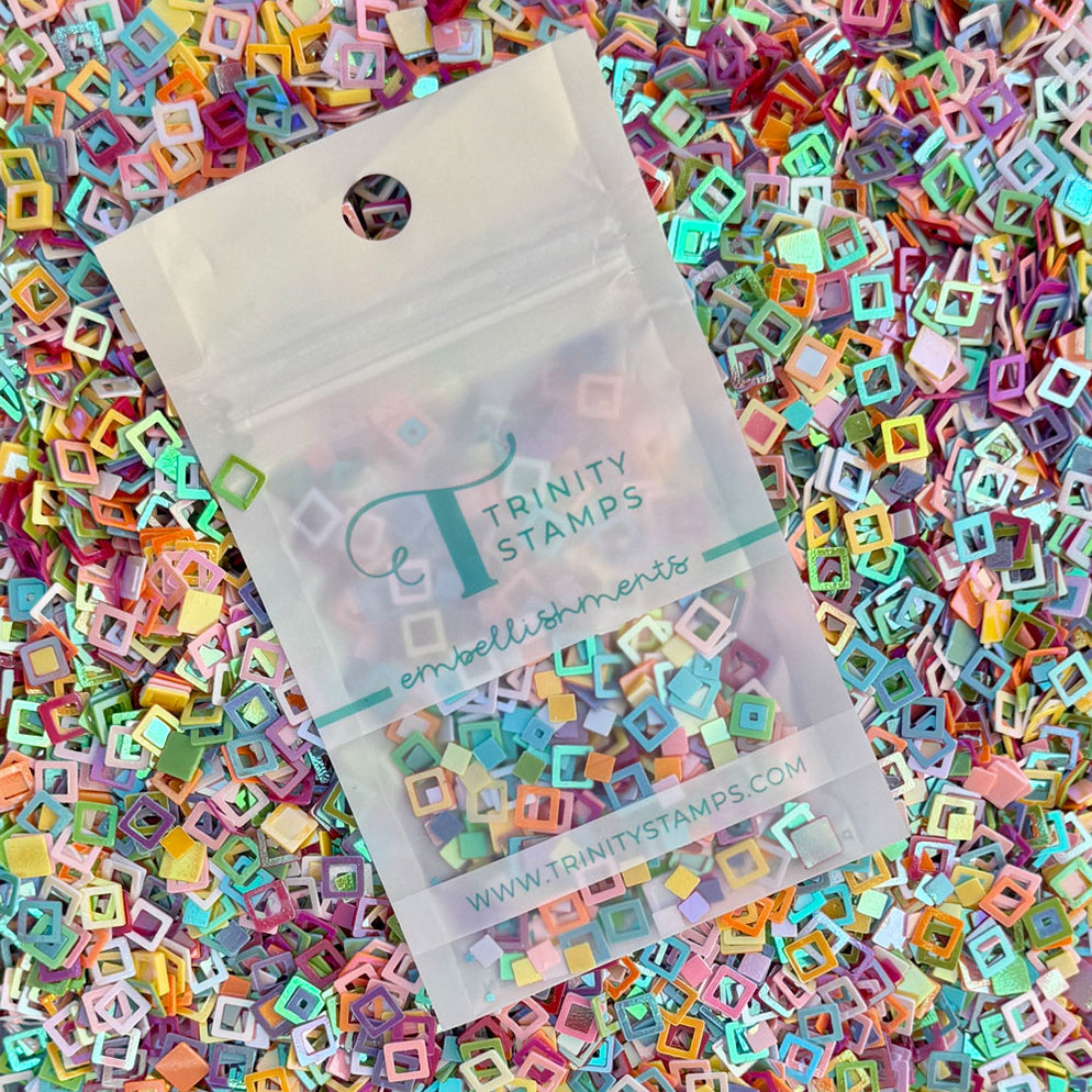 Square Surprise Confetti Embellishments– Trinity Stamps