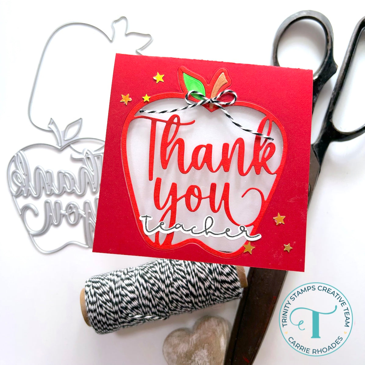 Thank You Apple Cut-Out Die Set– Trinity Stamps