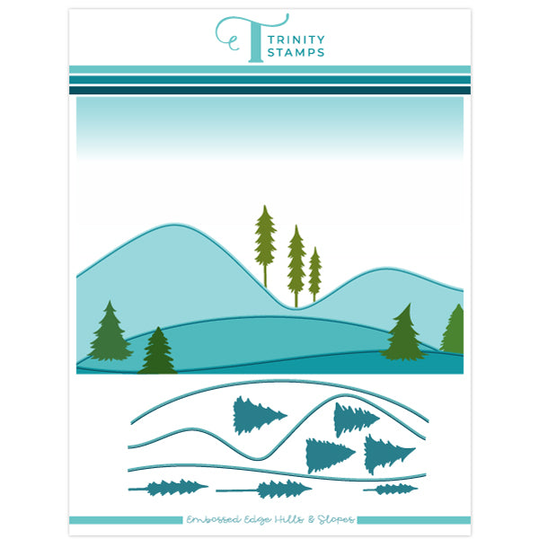Embossed Edge Hills & Slopes Die Set– Trinity Stamps