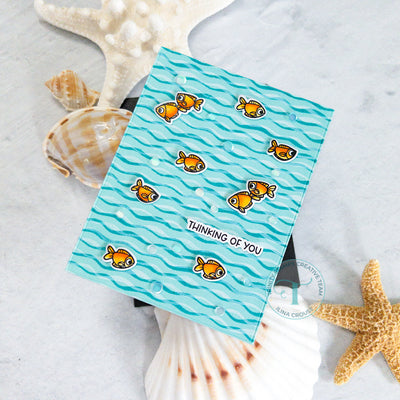 Wavy Lines Background Stamp– Trinity Stamps