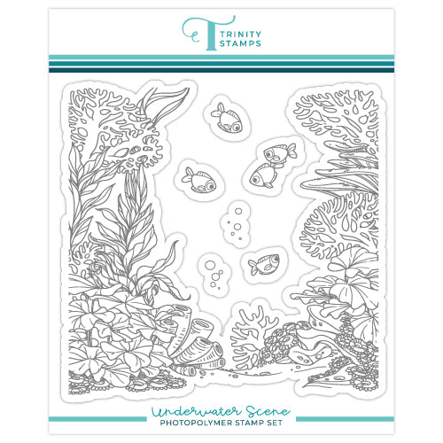Underwater Scene - 6"x6" Background Stamp– Trinity Stamps