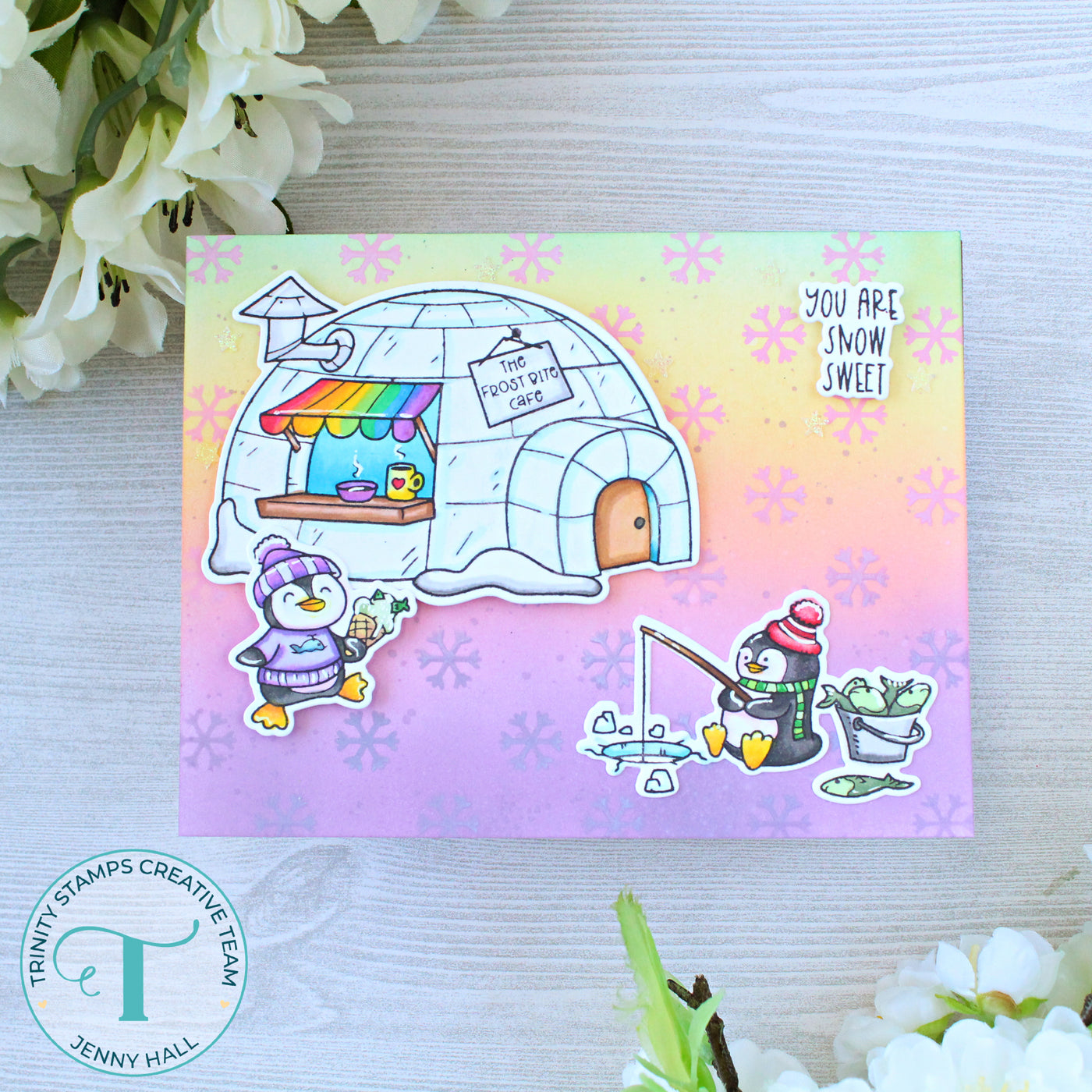 Frost Bite Cafe 4x8 Stamp Set– Trinity Stamps