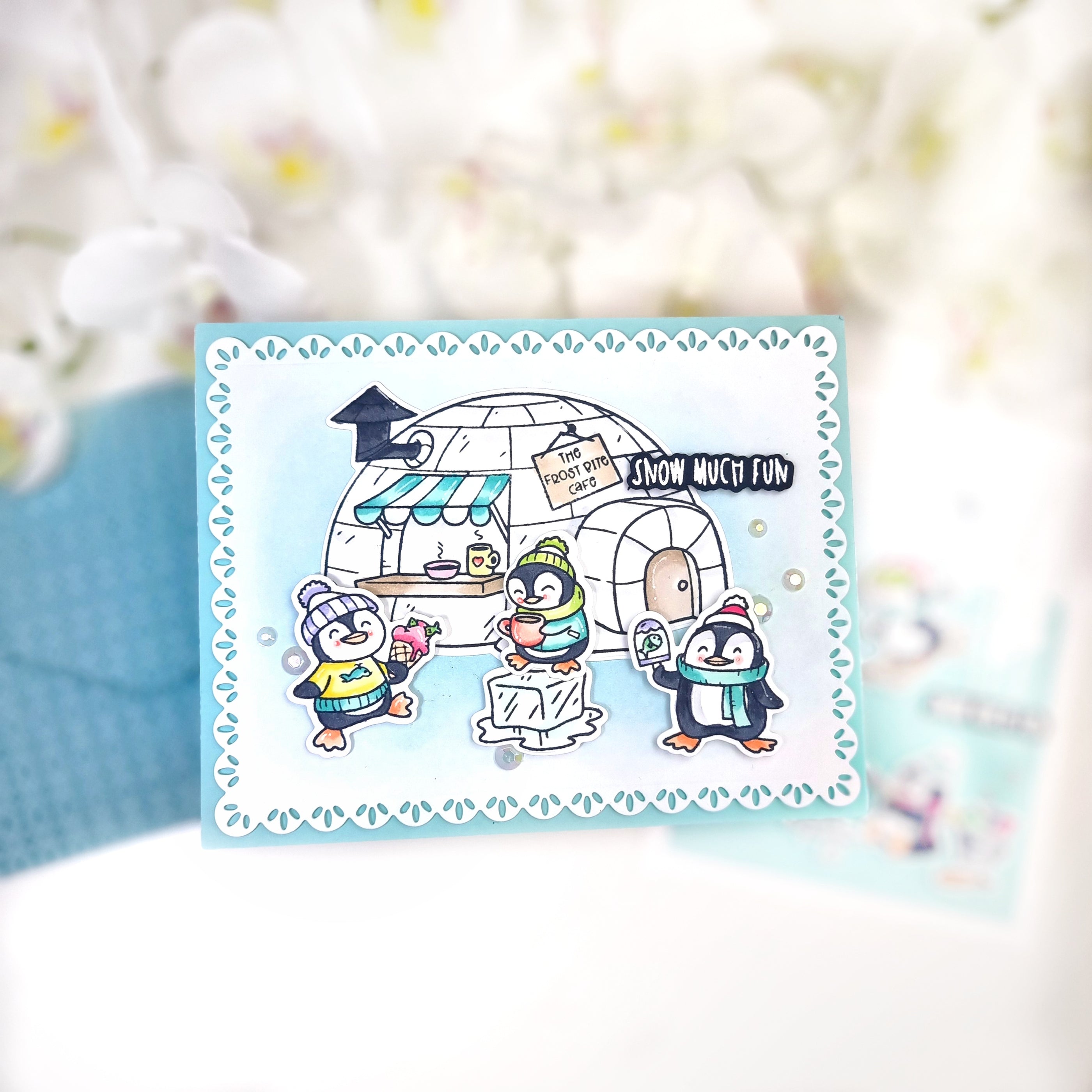 Frost Bite Cafe 4x8 Stamp Set– Trinity Stamps