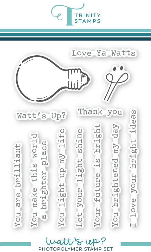 Watt’s up 4x6 Stamp Set– Trinity Stamps