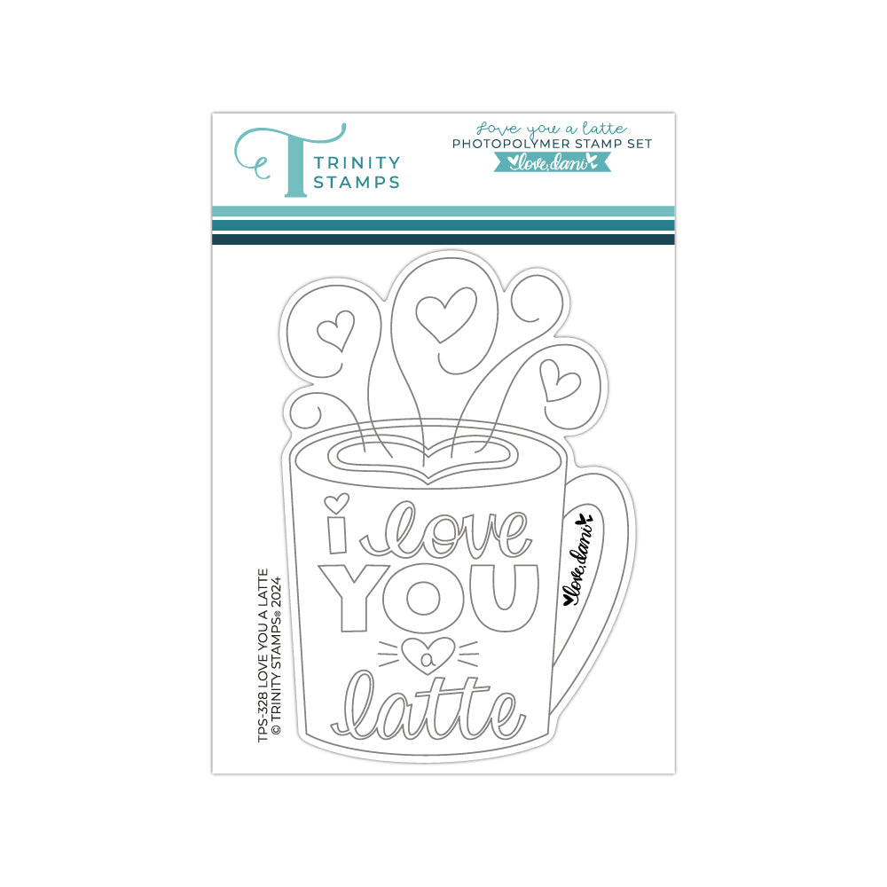 Love you a Latte 3x4 Stamp - Love Dani Collection– Trinity Stamps