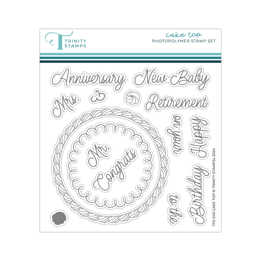 Cake Top 6x6 Stamp Set– Trinity Stamps