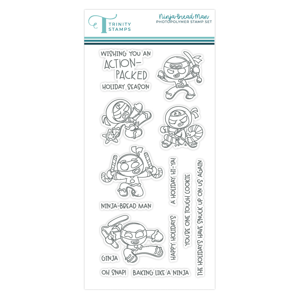 Ninja-Bread Man 4x8 Stamp Set– Trinity Stamps