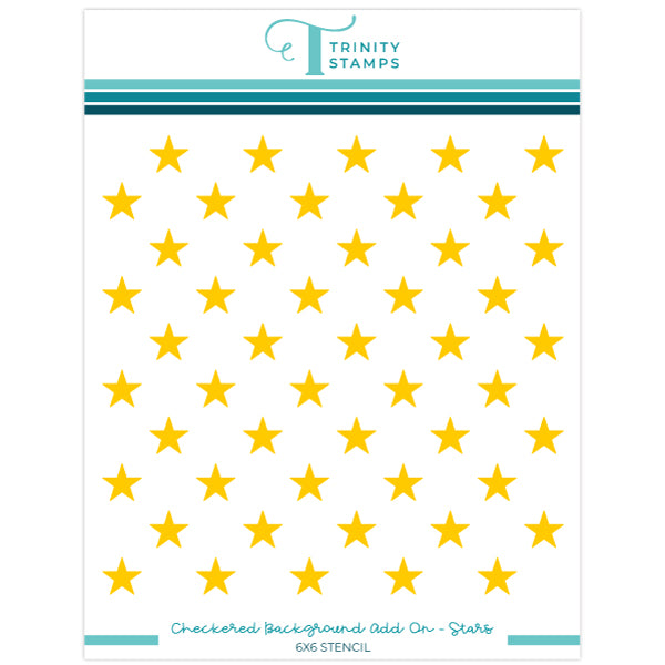 Checkered Background Add On 6x6 Stencil - Stars– Trinity Stamps