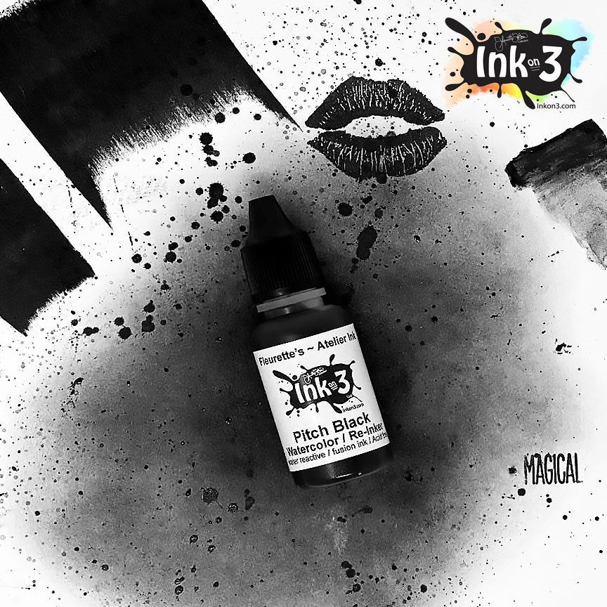 Atelier Watercolor / Re-inker Pitch Black ~ Artist Grade Fusion Ink ...