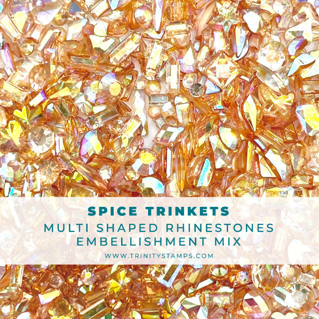 Spice Trinkets - Iridescent Rhinestones Shapes Mix– Trinity Stamps