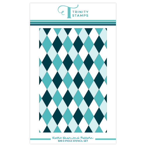 Retro Diamond Pattern 6x9 Layering Stencil Set Of 3– Trinity Stamps