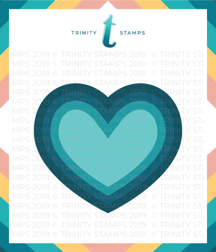Layered Heart - 6x6" Laser Cut 2-Piece Layering Stencil Set– Trinity Stamps