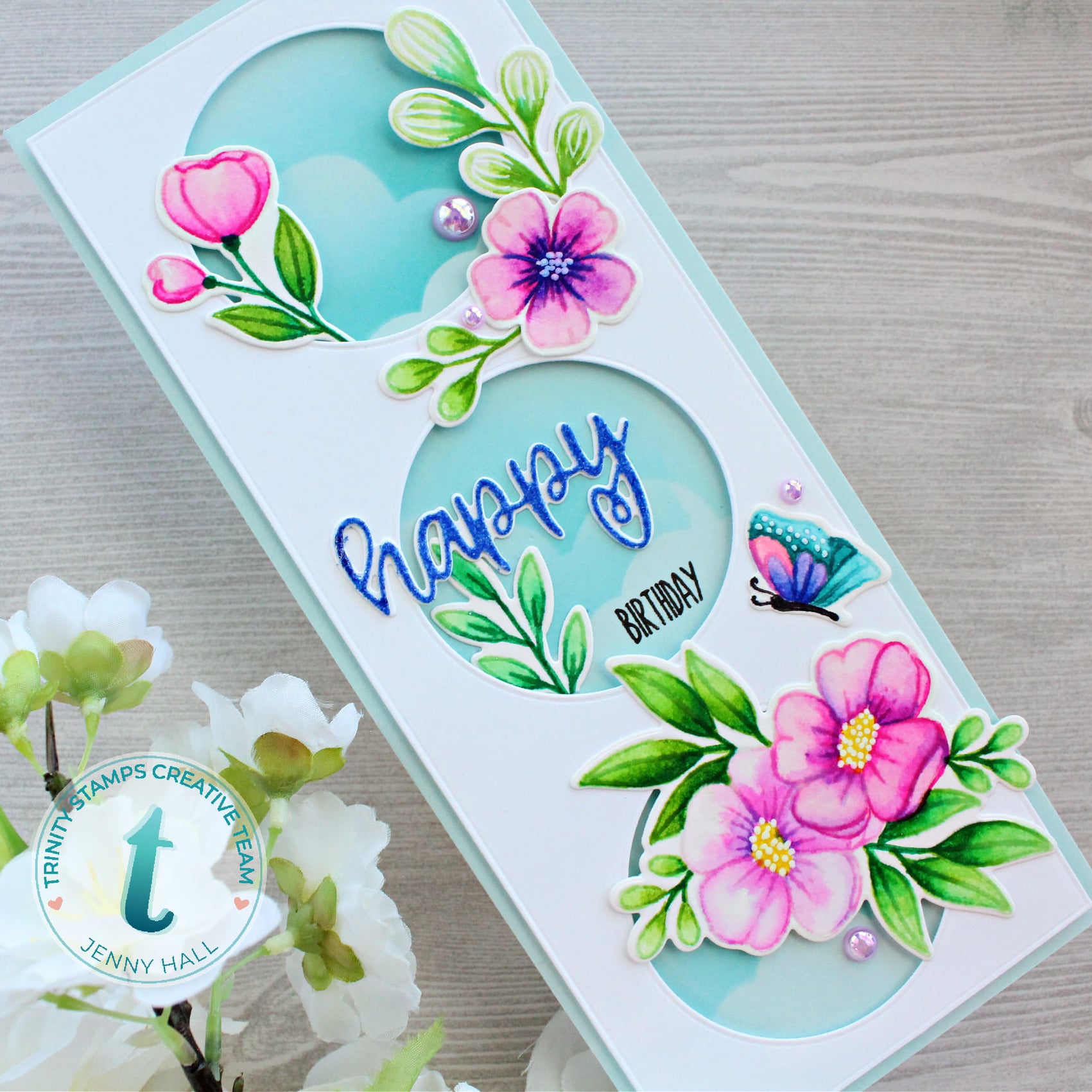 Embossed Circle Window Panel Die Slimline– Trinity Stamps